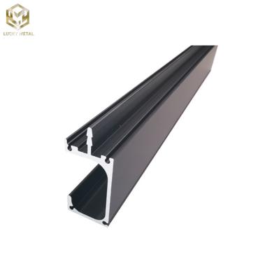 China Furniture C Type Kitchen Wardrobe Aluminum Hand Profile Handle Black Handle for sale