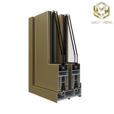 China Anodized 5mm Thickness Aluminium Door Frame Profile With Thermal Break for sale