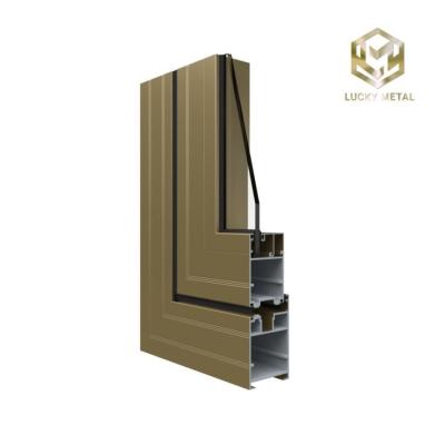 China ​CR80 Weatherproof Aluminium Door Frame Profile 40x60mm For Commercial for sale