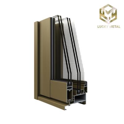 China Fireproof 2.5mm Wall Thickness Aluminium Door Frame Profile For High-Rise Buildings for sale