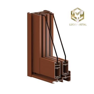 China ​Heavy-Duty 6063-T5 Aluminium Door Frame Profile With Soundproof Design for sale