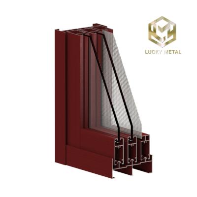 China Powder Coated Corrosion Resistant Aluminium Door Frame Profile For Commercial for sale