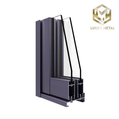 China Weatherproof Thermal Break Aluminium Door Frame Profile With Multi-Chamber Design for sale