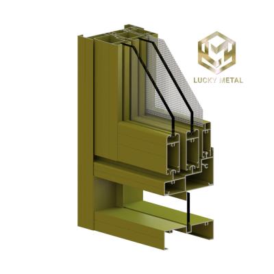 China High Strength Aluminum Door Frame Profile With Fireproof Insulation for sale