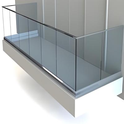 China Frameless Aluminum Glass Fence System Weatherproof Low Maintenance for sale