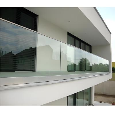 China 1.5m Height Aluminum Frameless Fence Panels For Terrace Or Rooftop for sale