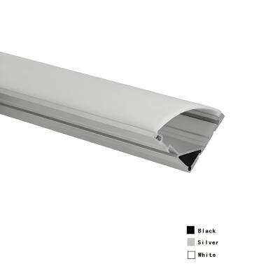China Surface Mount Aluminum LED Strip Housing 10W/M Black / Silver For Commercial for sale
