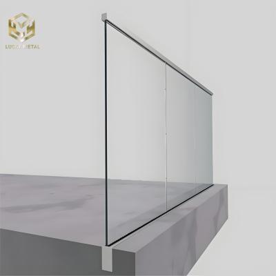 China Anti-Corrosion Aluminum Framed Glass Fence With 1.5m Height For Coastal Areas for sale