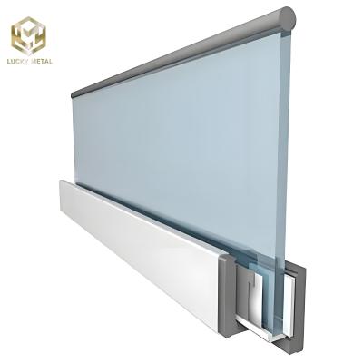 China 10-Year Warranty Aluminum Glass Panel Fence For Commercial Buildings for sale