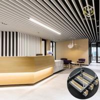 China Aluminum Profile Baffle Metal Suspended Ceiling Baffle Perforated Ventilated Tile Ceiling for sale