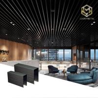 China Factory Outlet Aluminum Wood Baffle Ceilings System Metal Decorative Suspended Ceiling for sale