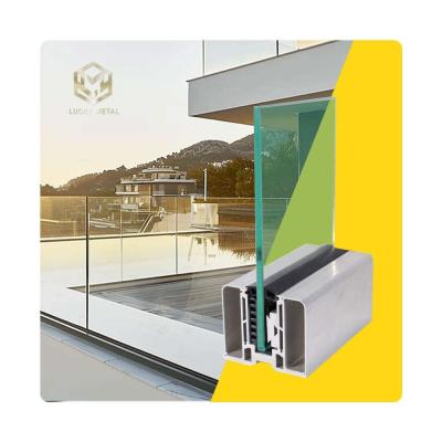China Residential Temporary Fence Tempered Glass Railings Stainless Steel Balustrade Post Aluminium Enclosure Aluminum Fencing Safety for Hotel for sale