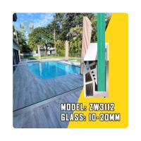 China Modern Outdoor Aluminum Glass Fence with Tempered and Laminated Glass, 1200Pa Wind Load Resistance, and Anodizing and Powder Coating for sale