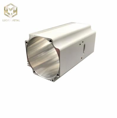 China 6063 6061 Aluminum Extrusion Motor Housing Enclosure with Customized Length and Powder Coated Finish for sale