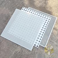 China Factory Direct Sales Modern Design Aluminum Gusset Plate 300X300 Punched Ceiling for Office Hospital Shopping Mall Workplace for sale