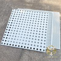 China Factory Direct Sales Modern Design Aluminum Gusset Plate 300X300 Punched Ceiling for Office Hospital Shopping Mall Workplace for sale