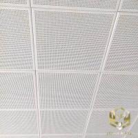 China Factory Direct Sales Modern Design Aluminum Gusset Plate 300X300 Punched Ceiling for Office Hospital Shopping Mall Workplace for sale