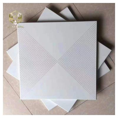 China Wholesale 60X60 Aluminum Ceiling Material for Office Integrated Ceiling Perforated Full-Hole Gusset Plate Fireproof for sale