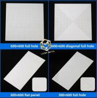 China Customizable 600*600 Aluminum Gusset Plate Durable Fireproof Metal Ceilings for Shopping Malls and Hospital Halls for sale