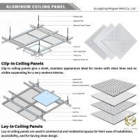 China Customizable 600*600 Aluminum Gusset Plate Durable Fireproof Metal Ceilings for Shopping Malls and Hospital Halls for sale
