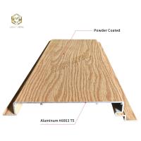 China Customized Residential Powder Coating Woodgrain External Wall Cladding Architectural Aluminum Soffit Ceiling Panel for sale
