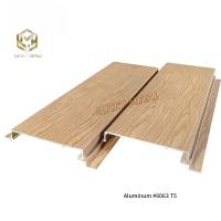 China Customized Residential Powder Coating Woodgrain External Wall Cladding Architectural Aluminum Soffit Ceiling Panel for sale