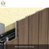 China Customized Residential Powder Coating Woodgrain External Wall Cladding Architectural Aluminum Soffit Ceiling Panel for sale