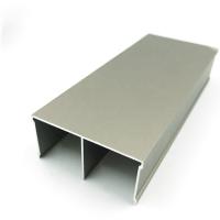 China Brushed Silver Double Channel Aluminium Kitchen Cabinet Profile for sale