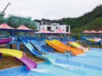 China Bouncy Water Park Slide Equipment Hillside Water Slide Heavy Duty Pool Slide for sale