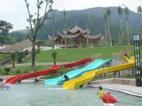 China Bouncy Water Park Slide Equipment Hillside Water Slide Heavy Duty Pool Slide for sale