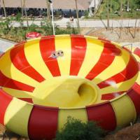 China Custom Water Theme Park Equipment Fiberglass Monster Bowl Space Bowl Slide With Pump for sale