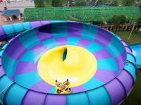 China Custom Water Theme Park Equipment Fiberglass Monster Bowl Space Bowl Slide With Pump for sale