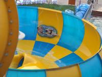 China Custom Water Theme Park Equipment Fiberglass Monster Bowl Space Bowl Slide With Pump for sale