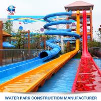 China Water Park Custom Fiberglass Swimming Pool Water Slides 10m Height Body Water Slide for sale
