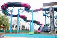 China High Hardness Fiberglass Water Slide 18.2m Height Family Raft Water Slide for sale