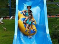 China High Hardness Fiberglass Water Slide 18.2m Height Family Raft Water Slide for sale