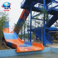 China Adult Industrial Water Slide Theme Park Boomerang Water Slide Big Splash for sale