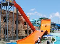 China Adult Industrial Water Slide Theme Park Boomerang Water Slide Big Splash for sale
