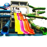 China Fiberglass Spiral Swimming Pool Slide Outdoor Adult Water Slides for sale