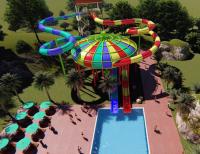 China 0.8m Width Swimming Pool Water Slides Lost In Space Slide with Raft for sale