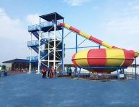 China 1 Person Water Theme Park Equipment Space Bowl Water Slide 15m X 20m for sale