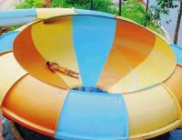China 1 Person Water Theme Park Equipment Space Bowl Water Slide 15m X 20m for sale