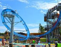 China Outdoor Fiberglass Heavy Duty Water Slide Completely Closed Vertical Loop Water Slide for sale
