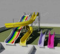 China Childrens Backyard Residential Pool Water Slides Customzied Size Color for sale