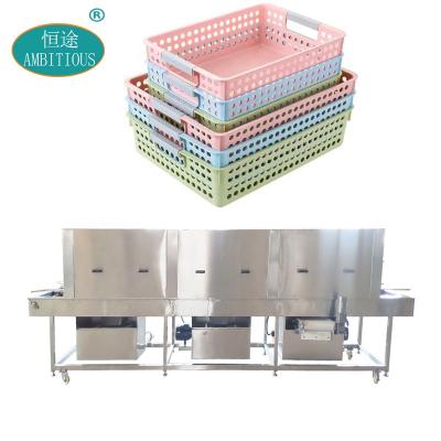 China Automatic Plastic Building Material Stores Crates Washing And Drying Machine for sale