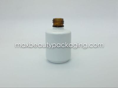 China high quality thick and strong powder coating gel polish bottle 15ml amber bottle nail polish packaging for sale