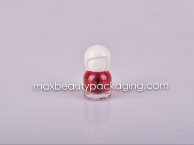 China lovely style nail polish cap 11ml cute nail polish bottle nail polish plastic cosmetic packaging flat brush for sale