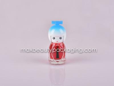 China uv coating cute icon nail polish cap 10ml nail polish bottle flat brush nail polish plastic cosmetic packaging for sale