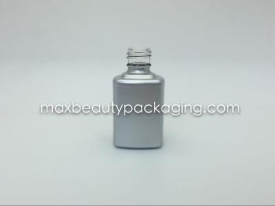 China hot sale thick and strong powder coating gel bottle 12ml UV metallic silver environment friendly nail polish packaging for sale