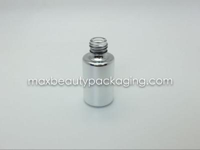 China thick strong tough powder coating gel bottle uv metallic silver coating color environment friendly nail polish packaging for sale